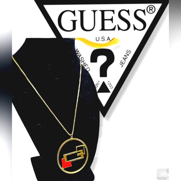 Guess | Jewelry | Vintage Y2k Guess Brand Geometric Pendant Necklace ...